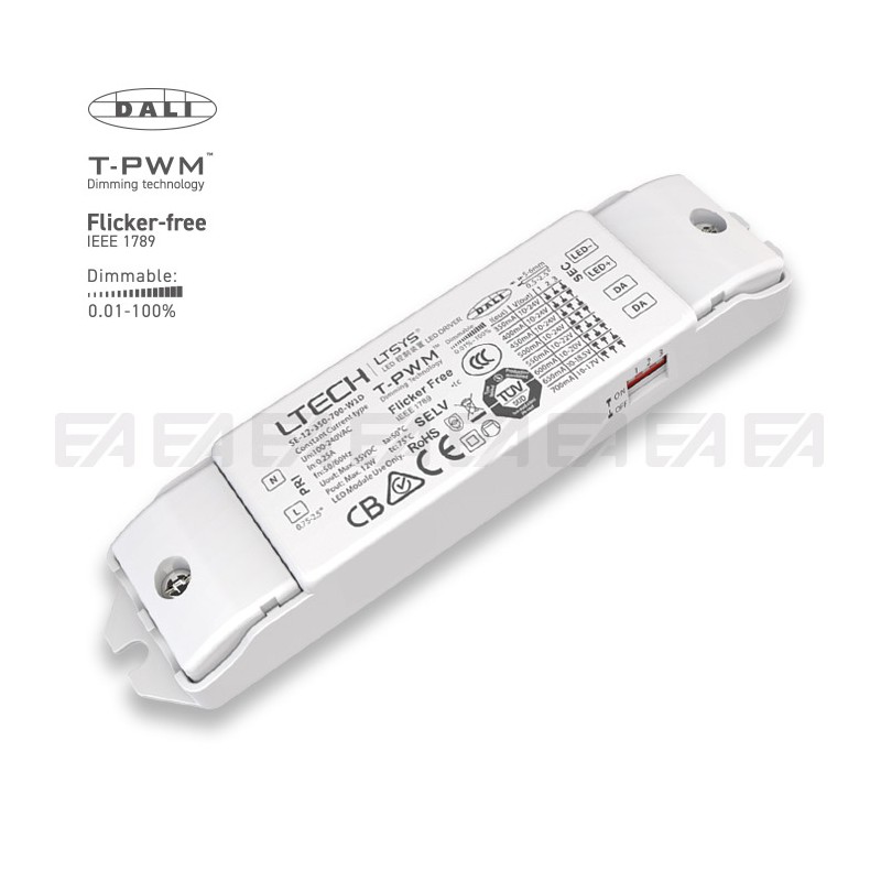 Constant current dimmable multipower LED driver, DALI, push, PWM